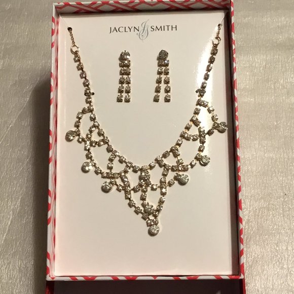 Jaclyn Smith | Jewelry | Jaclyn Smith Rhinestone Necklace Earrings Set ...